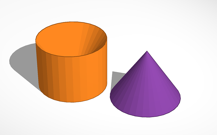 3D design Cone and Cylinder | Tinkercad