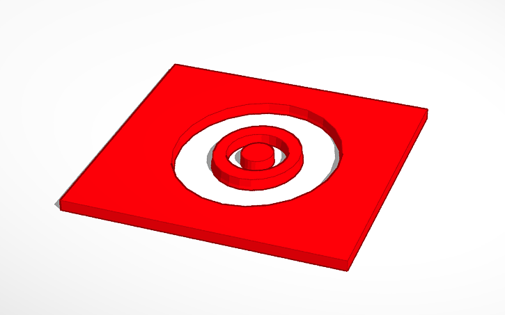 3D design Target Logo (Grocery Store) - Tinkercad