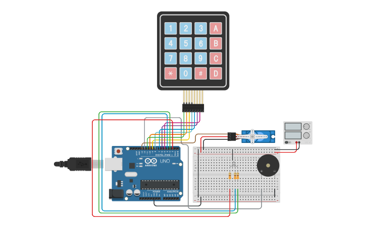 Circuit design Keypad multifunciones - Tinkercad