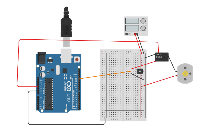 Circuit design Relay - Tinkercad