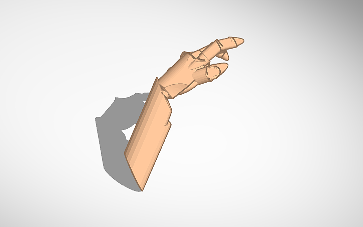 3D design hand - Tinkercad