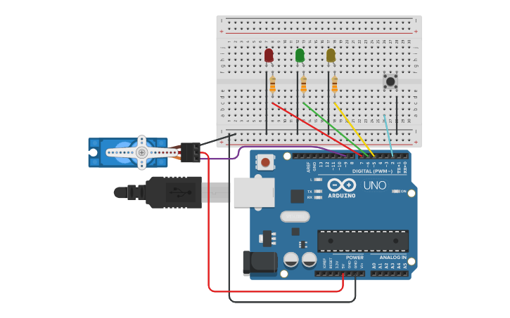 Circuit design String Communication - Tinkercad