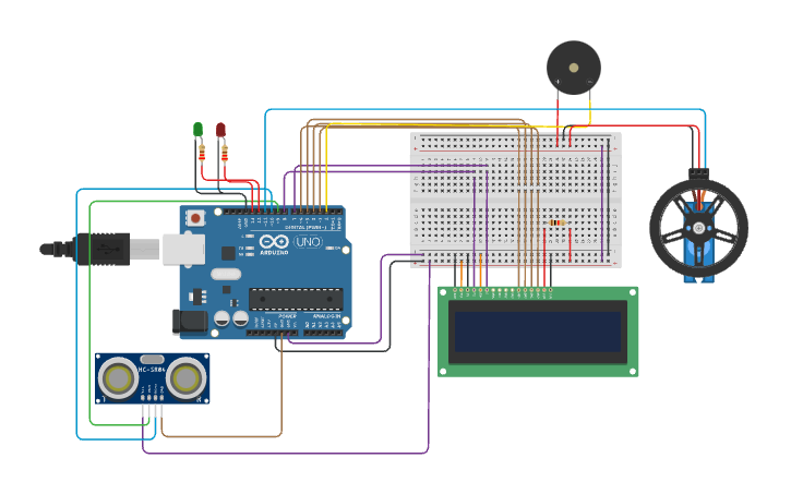 Circuit design rainfall measurement system | Tinkercad