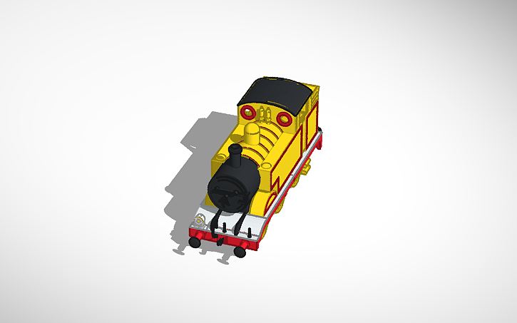 3D design Yellow And Red Tank Engine | Tinkercad