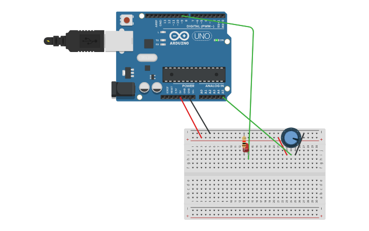 Circuit design Control LED's via Analog | Tinkercad
