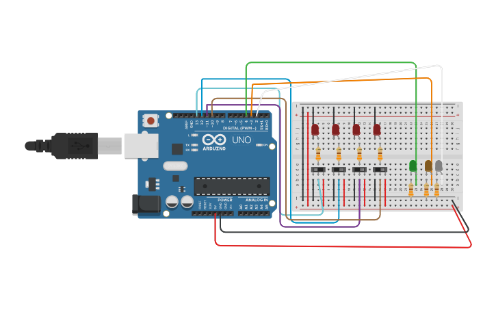 Circuit design Maquina Expendedora - Tinkercad