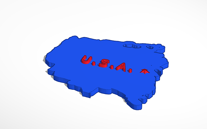 3d Design Map Of The U S A Tinkercad