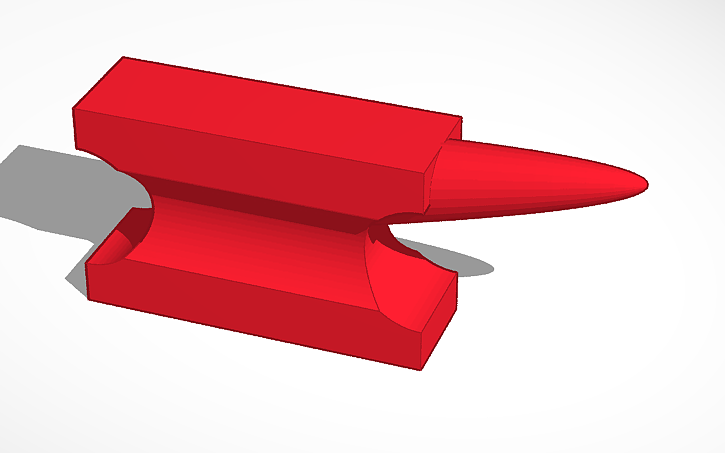 3D design anvil | Tinkercad