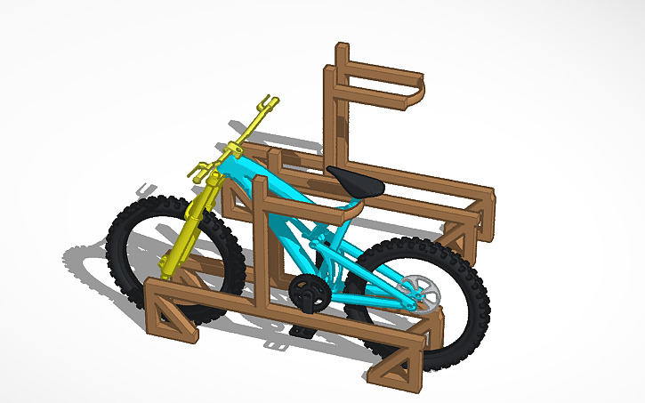 3D design bicycle stand - Tinkercad