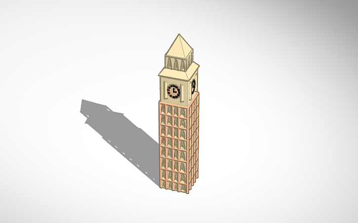 3D design Big Ben - Tinkercad