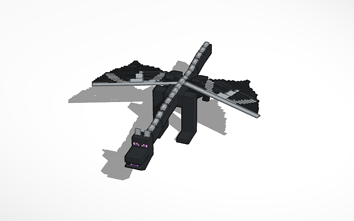 3D design Minecraft ender dragon - Tinkercad