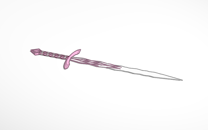 3D design Pink diamond sword - Tinkercad