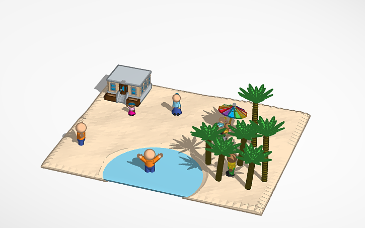 3D design Copy of Summer Beach - Tinkercad