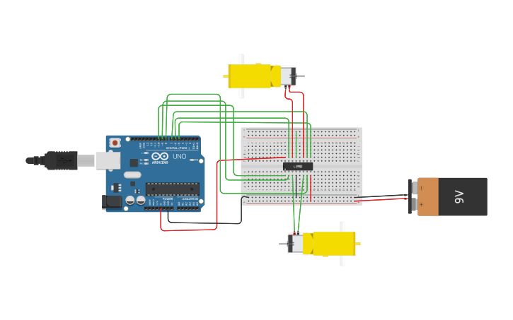 Circuit Design Arduino Bluetooth Rc Car Tinkercad