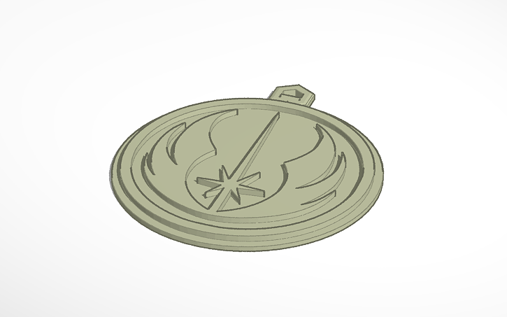 3D design KEYRING Jedi Order - Tinkercad