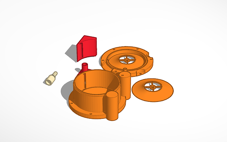 3D design Tesla hyperbolic turbine - Tinkercad