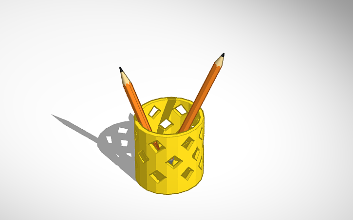 3D design Pencil stand - Tinkercad