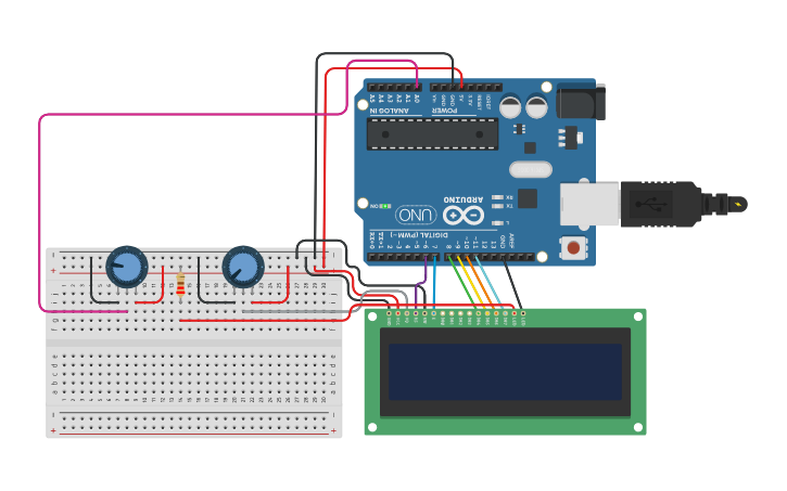 Circuit design Conv Analog x Digital | Tinkercad