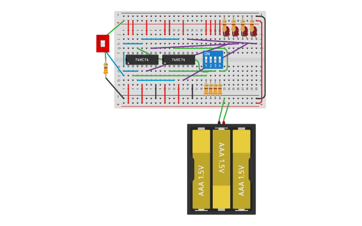 Circuit design buffer register - Tinkercad