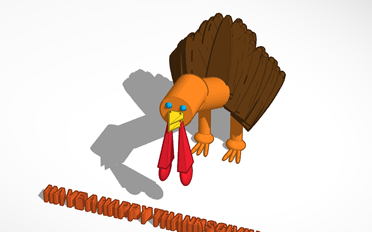 3D design Turkey #thanksgiving - Tinkercad