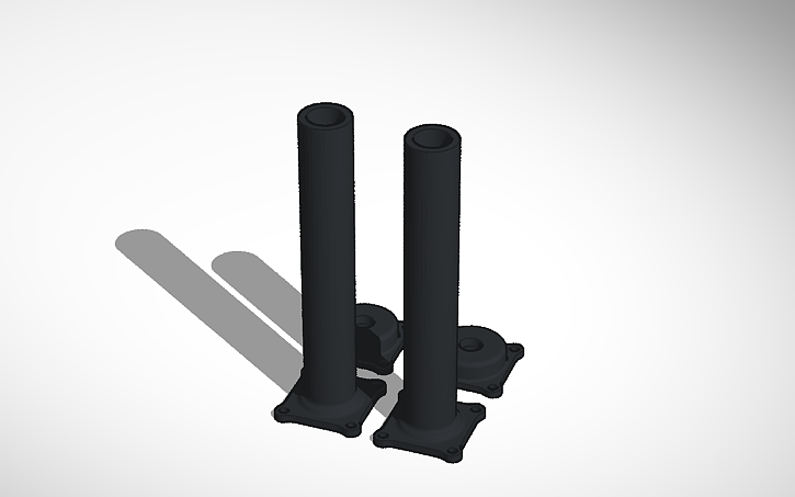 3D design part 1 black 1:3 scale model of rear drive axle - Tinkercad