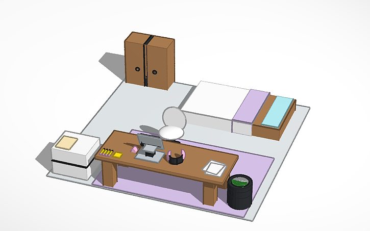 3D design A bedroom | Tinkercad