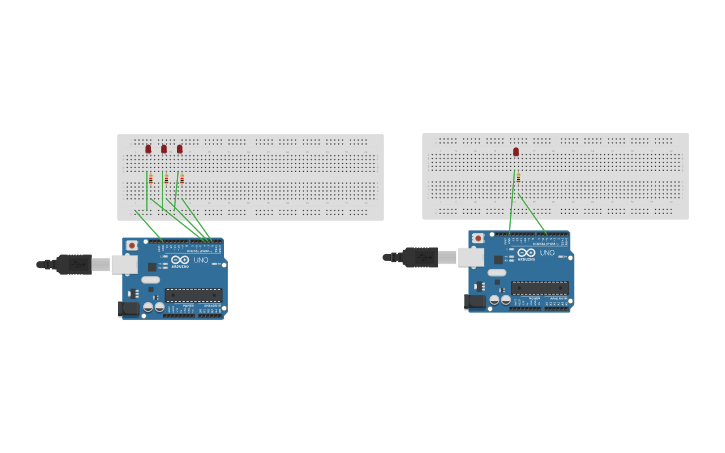 Circuit design LEDs - Tinkercad