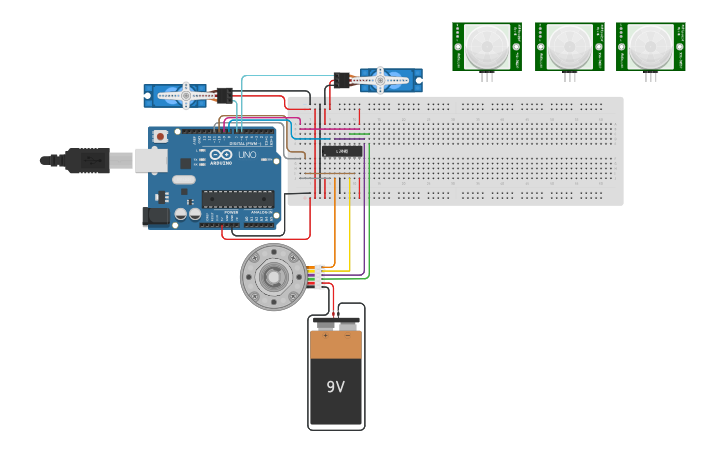 Circuit design MSD Conveyor System - Tinkercad
