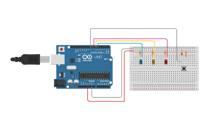 Circuit design Crystal Ball - Arduino Introduction - Tinkercad