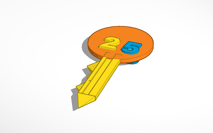 3D design 3d printed key - Tinkercad