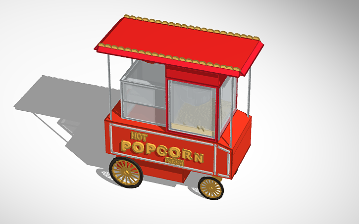 3D design Popcorn machine - Tinkercad