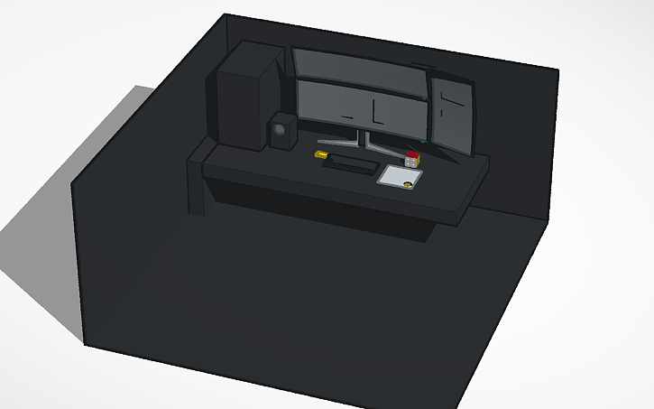 3D design PC SETUP & ROOM PROJECT (IN PROGRESS) - Tinkercad