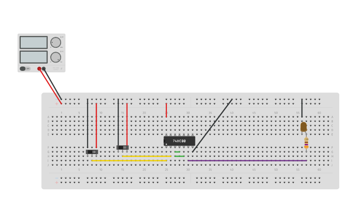 Circuit design AND GATE USING NAND GATE | Tinkercad