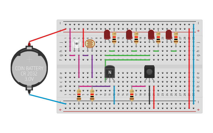 Circuit design Automatic Road Reflector Light (Group M2) - Tinkercad