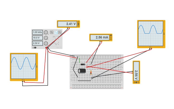 Circuit Design Half Wave Rectifier Tinkercad