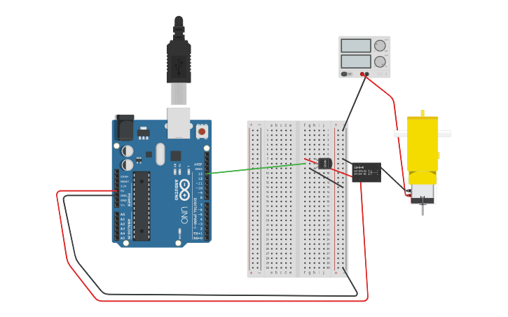 Circuit design Relay - Tinkercad