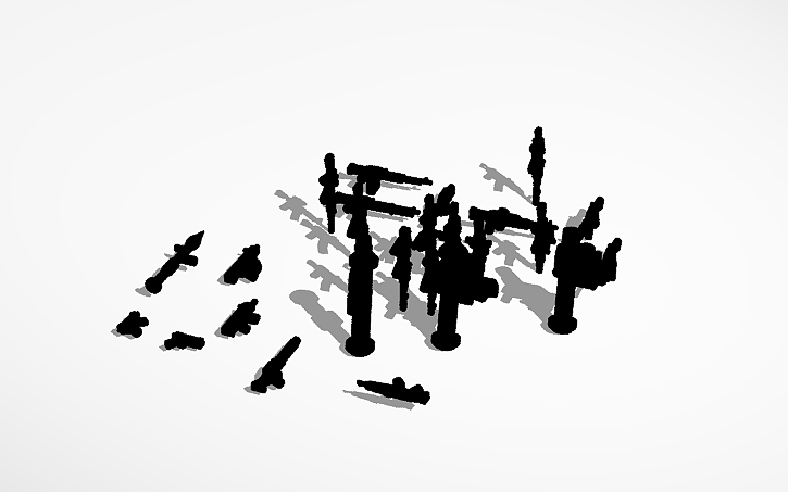 3D design Lego guns - Tinkercad