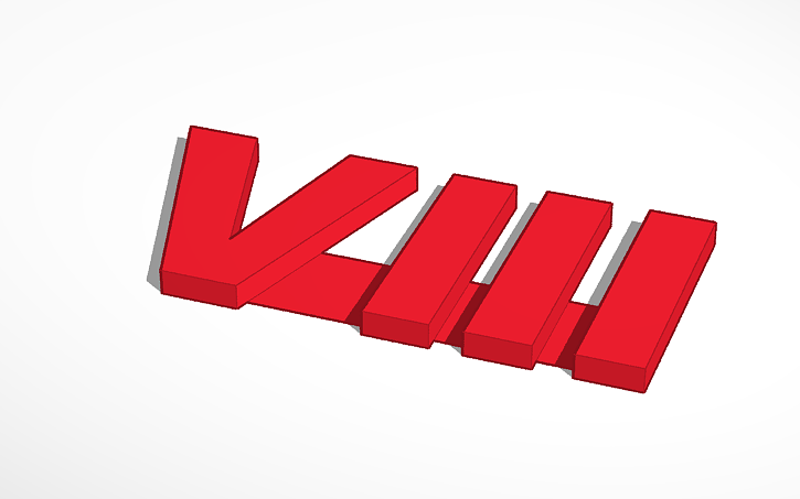 3D design Evo 8 front grille emblem - Tinkercad