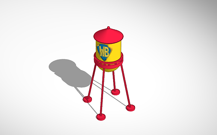 3D design Warner Bros. Tower - Tinkercad