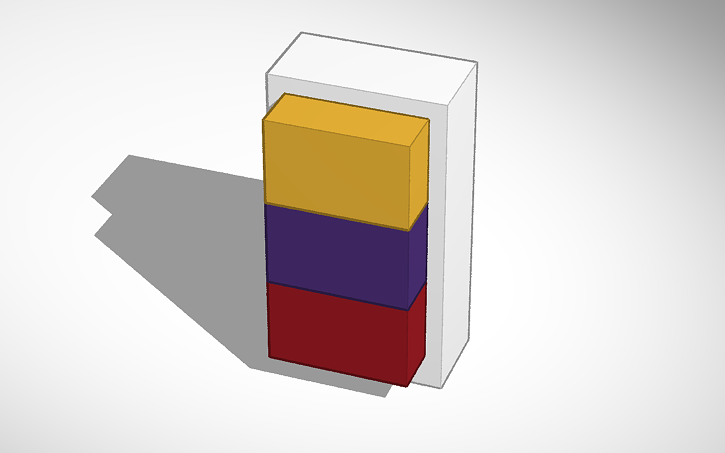 3D design Yellow-Purple-Red Call Light - Tinkercad