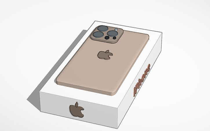 3D design iPhone 16 Pro Max Box - Tinkercad