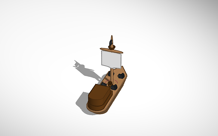 3D design pirate ship - Tinkercad