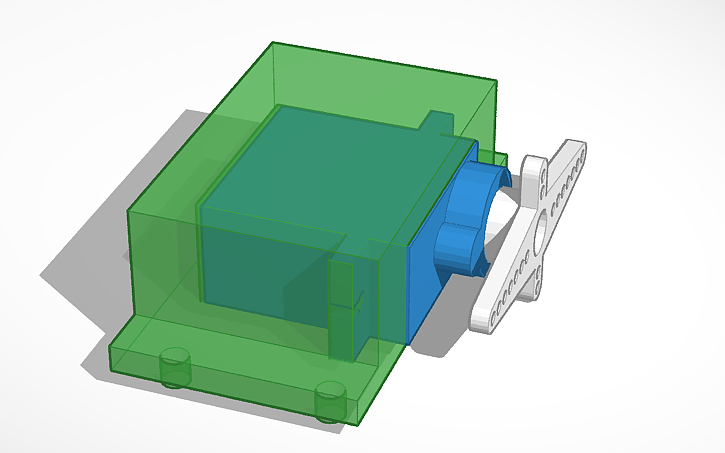 3D design SG - 90 Servo Mount/holder - Tinkercad