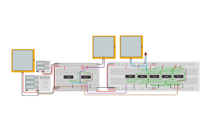 Circuit design Sequence Detector - 1001 by Souvik Ghosh - Tinkercad