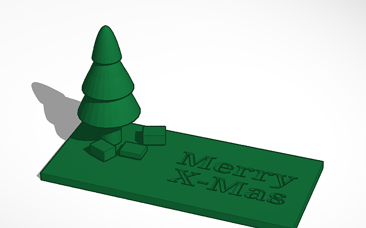 3D design Merry X-Mas "JUL" | Tinkercad