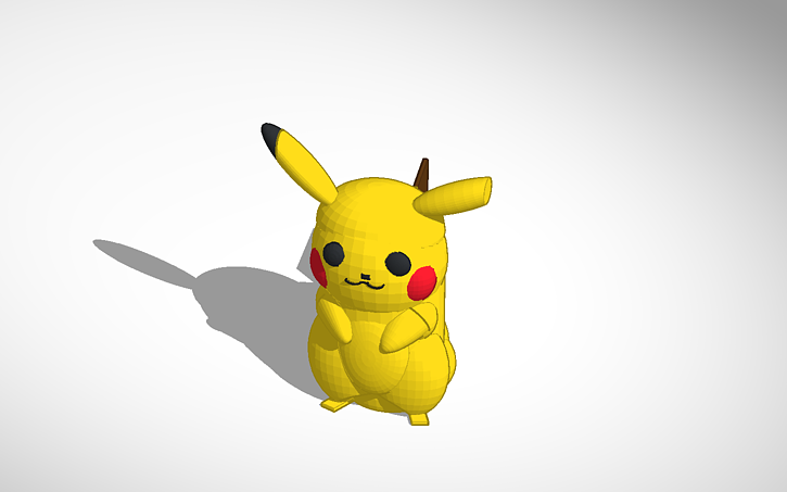 3D design PIKACHU - Tinkercad