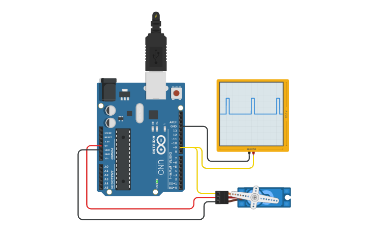 Circuit Design Pratica 11 Servo Via Monitor Serial Tinkercad