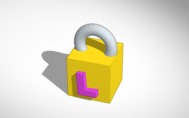 3D design Layla K 7th:Lock with L - Tinkercad