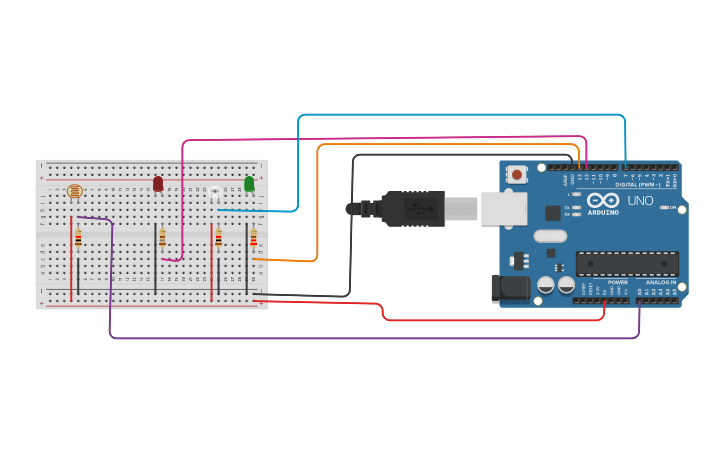 Circuit design 1-Capteurs logique/analogique pour programmation | Tinkercad