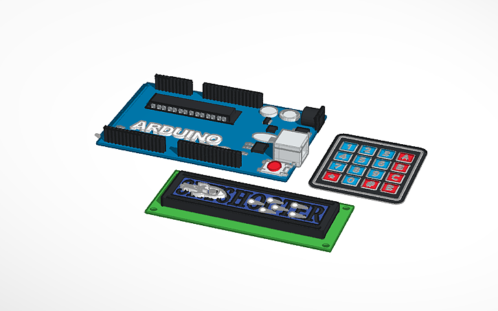 3D design Copy of Display LCD 16x2 - Tinkercad